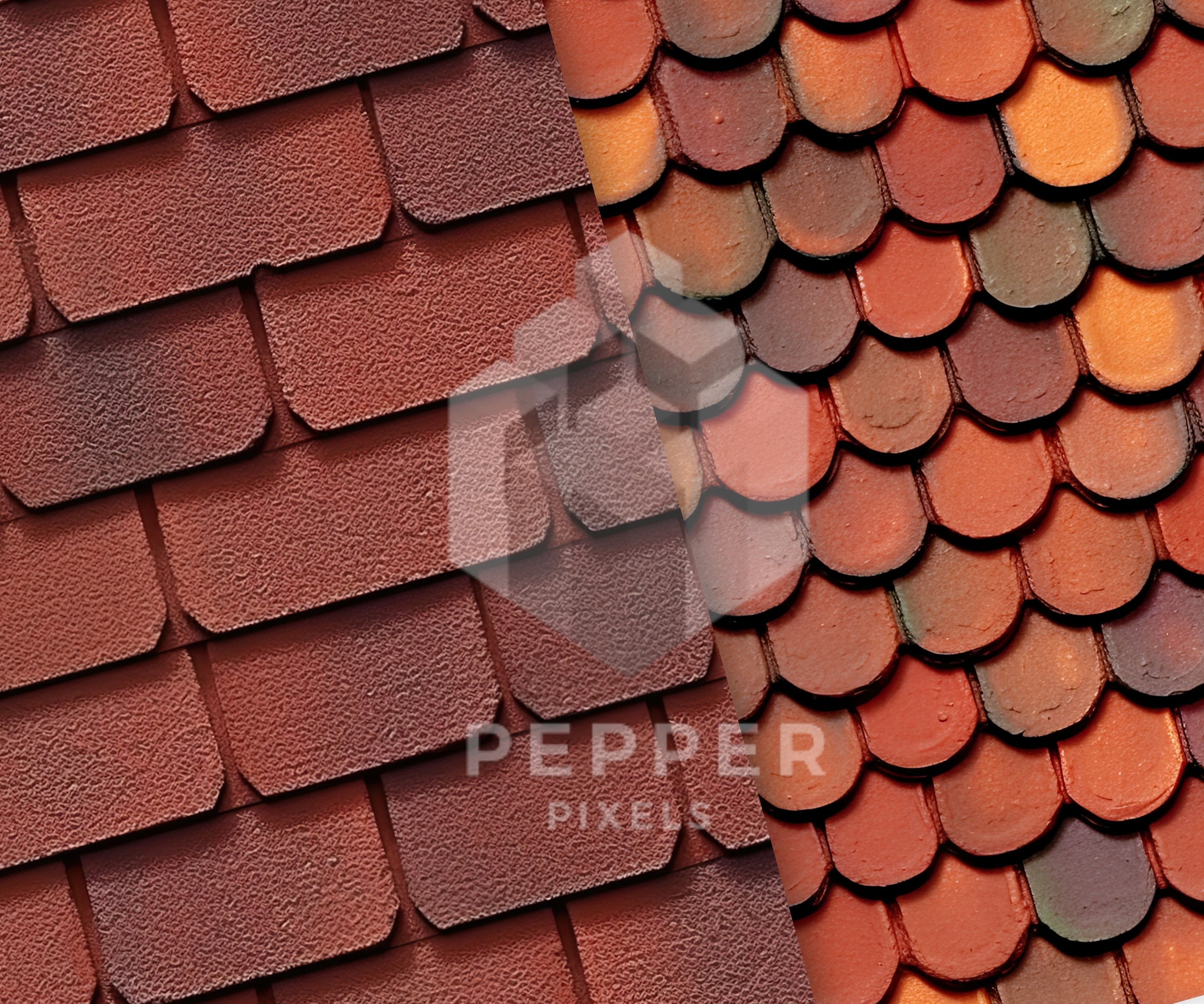 12 Roof Textures Digital Papers, Seamless Patterns, 12x12, Realistic ...