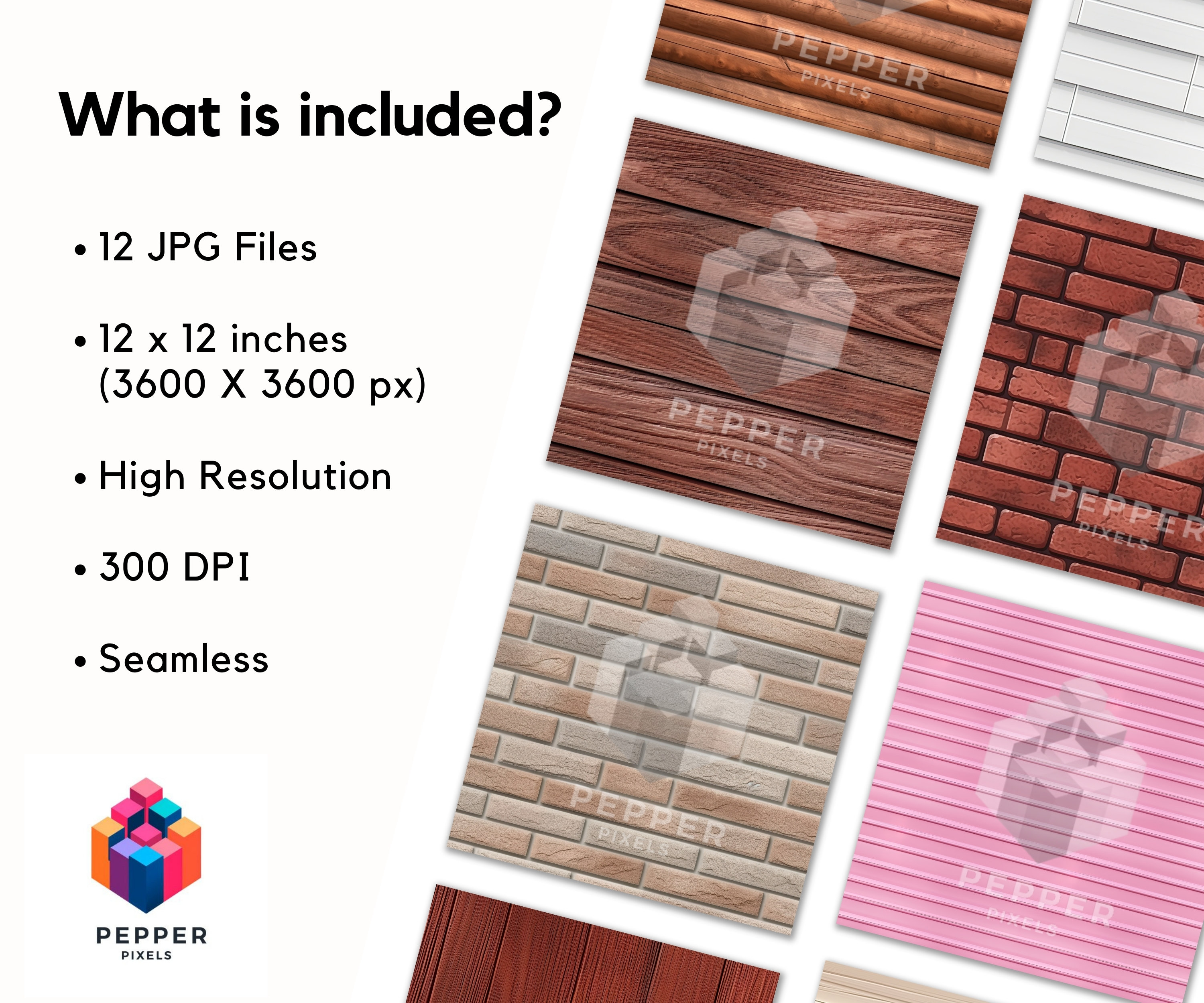 12 House Siding Digital Papers, Seamless Patterns, 12x12, Realistic ...