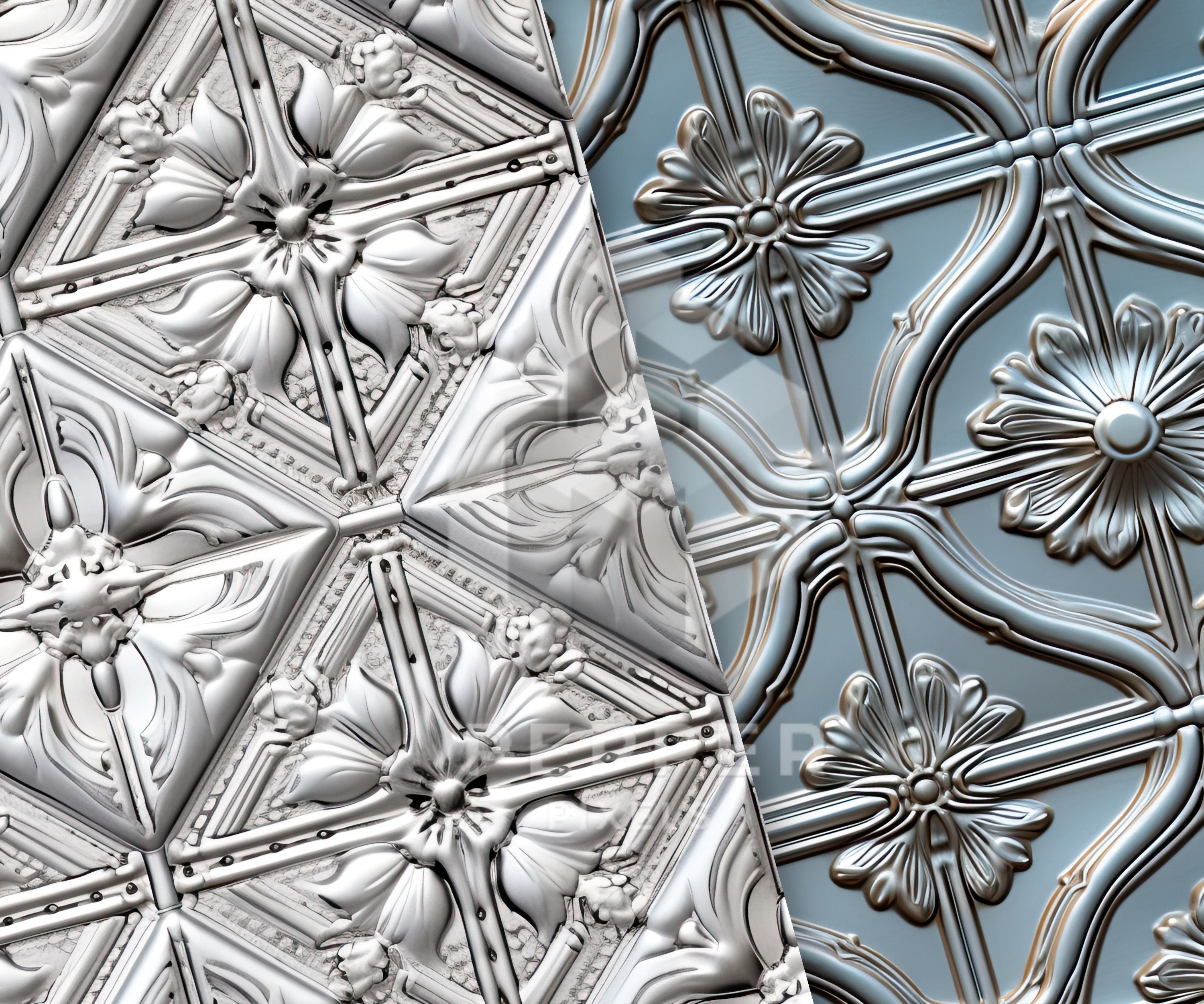 12 Victorian Tin Digital Papers, Seamless Patterns, 12x12, Patterns of ...