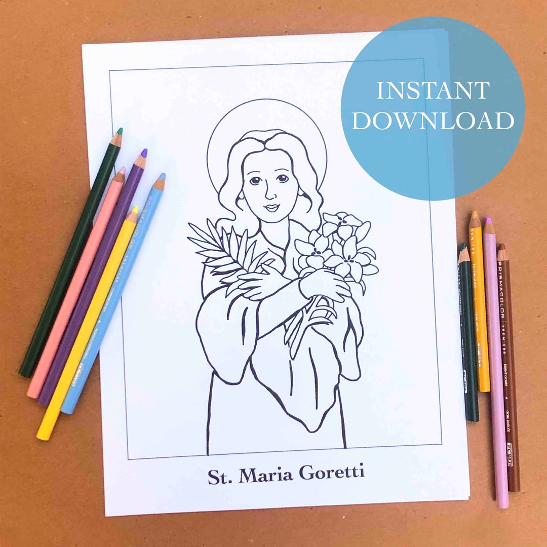Catholic Saint Coloring Page Saint Maria Goretti Printable Coloring ...