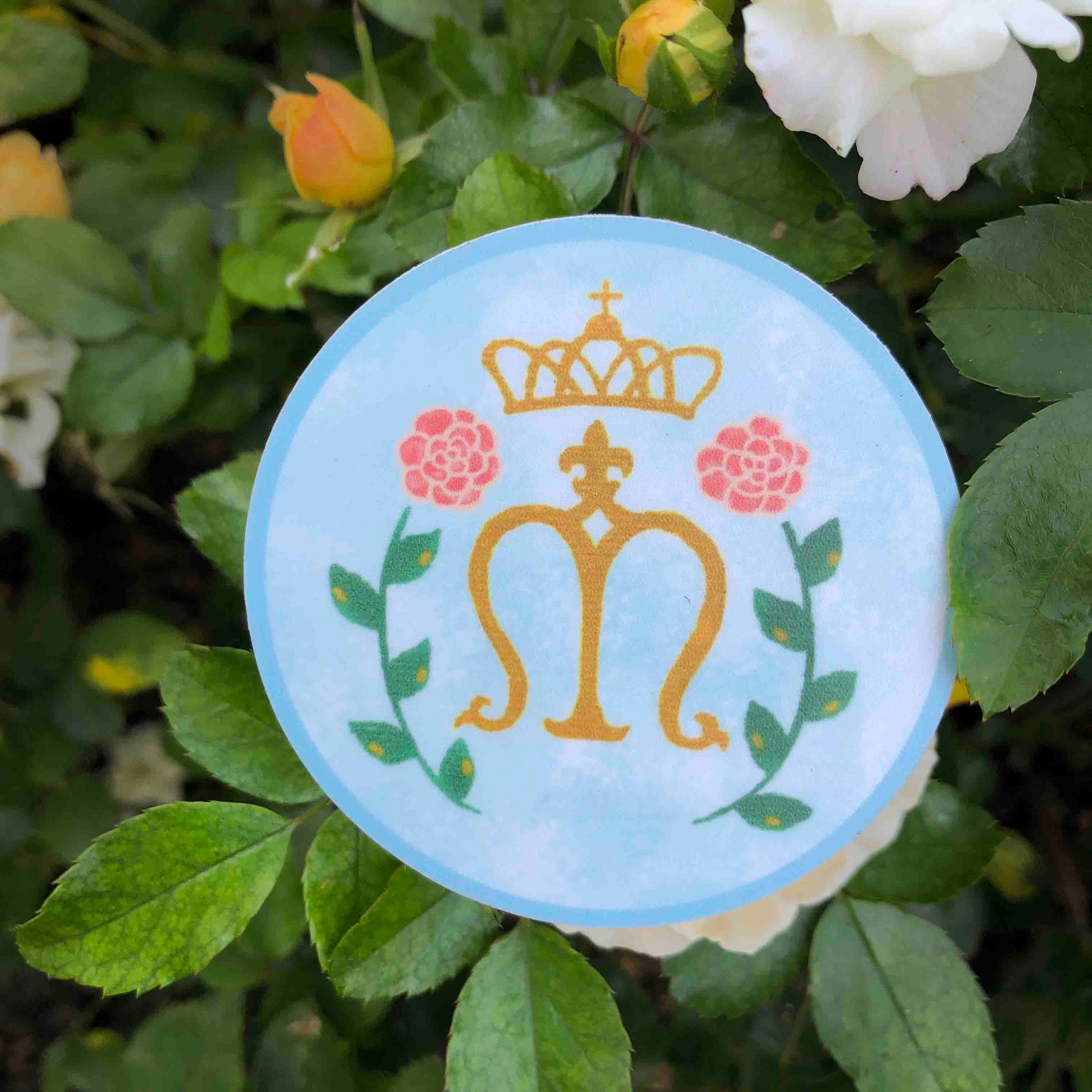 Marian m Symbol Catholic Vinyl Sticker - Etsy