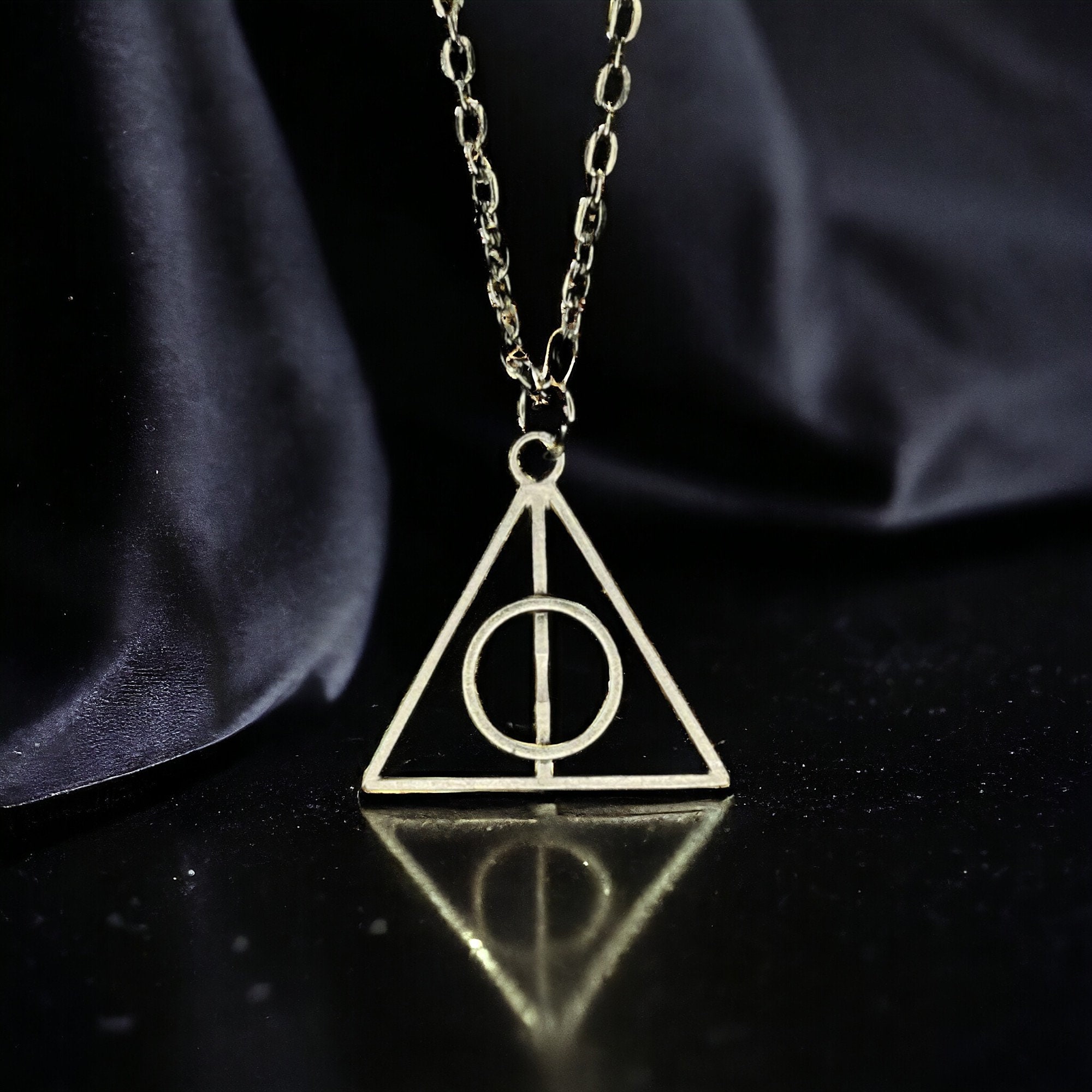 Harry Potter Deathly Hallows Necklace, Magical Jewelry For, Wizardry ...