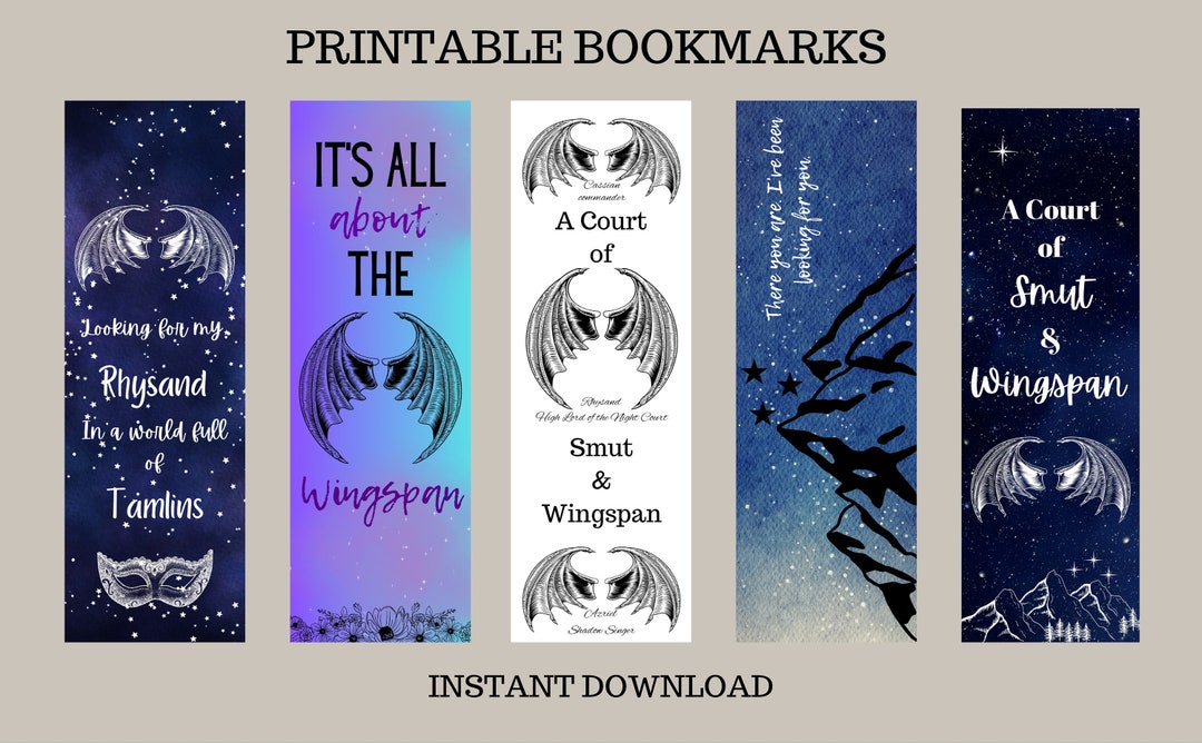 ACOTAR Bookmarks - Digital Set 2 - Etsy