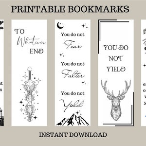Fantasy Bookmarks DIGITAL- Set 1 - Etsy