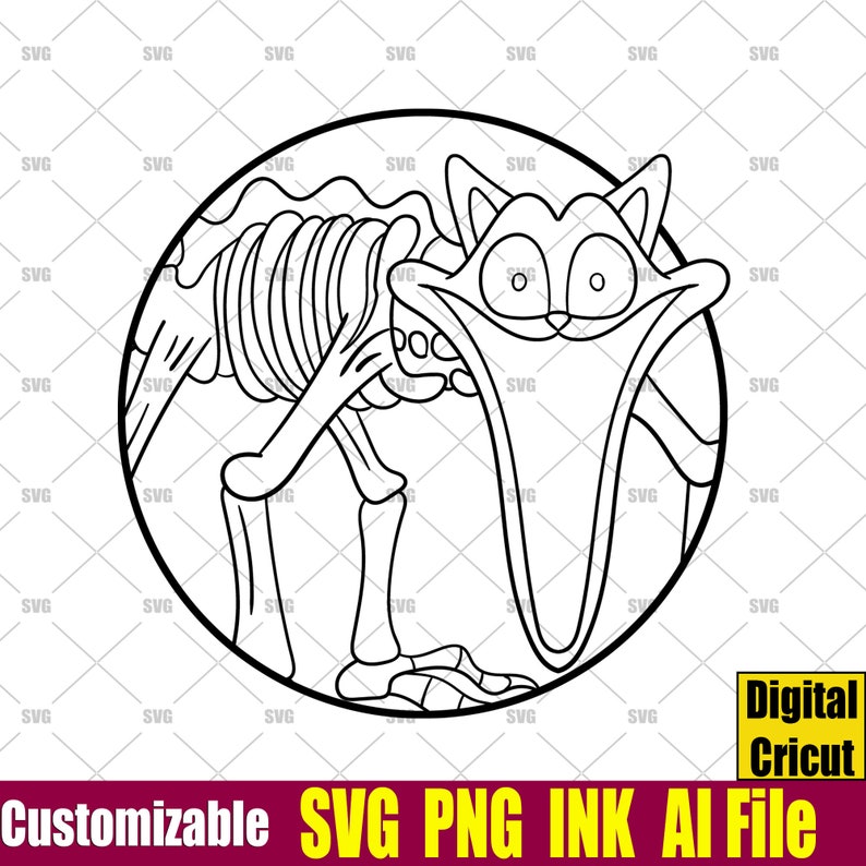 Smiling Critters Nightmare Catnap From Poppy Playtime SVG Coloring ...