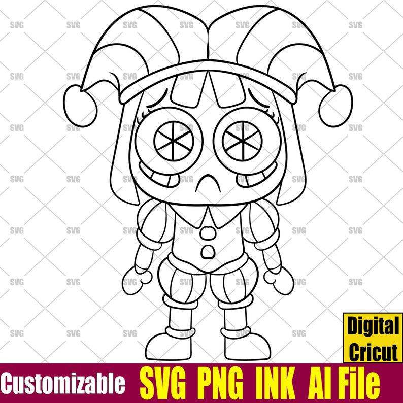 Jax Svg, Jax del increíble circo digital Svg Jax páginas para colorear ...