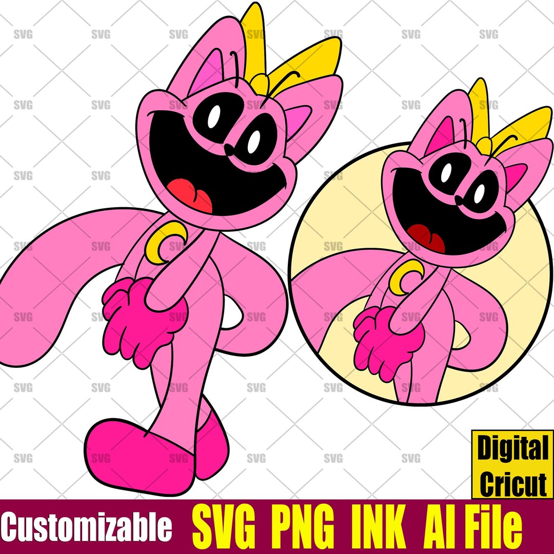 Smiling Critters Female Catnap SVG, Female Catnap Sticker Coloring ...