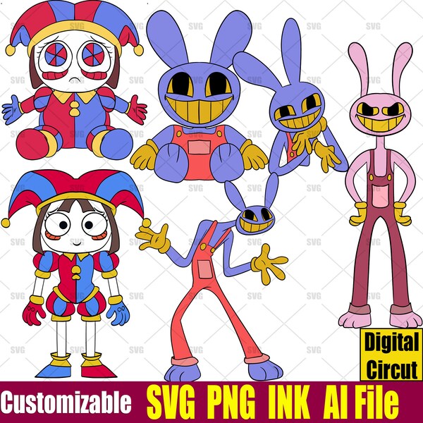Jax Digital Circus Svg - Etsy