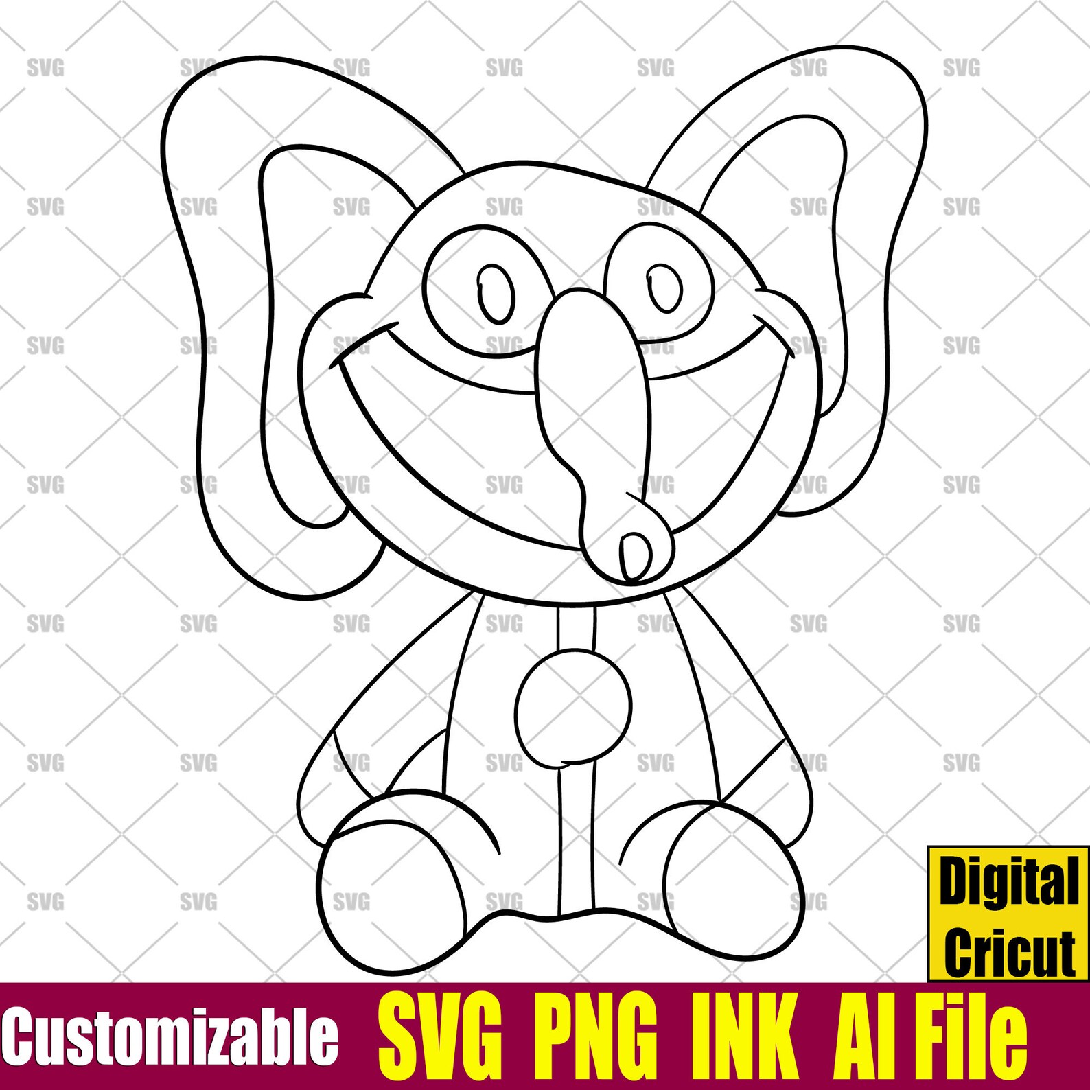 Humanized Pickypiggy SVG Humanized Hoppy Hopscoth Coloring Pages ...