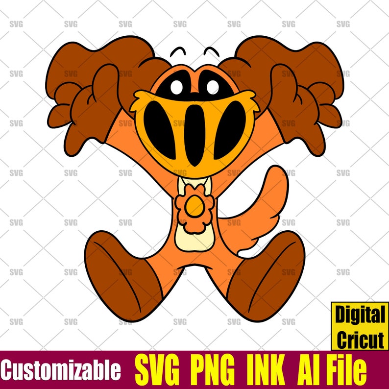Smiling Critters Dogday SVG Ink PNG Digital Sticker Printable Sticker ...