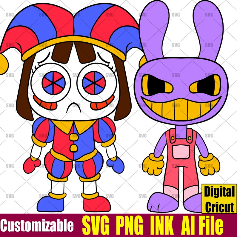 Jax Svg, Jax del increíble circo digital Svg Jax páginas para colorear ...