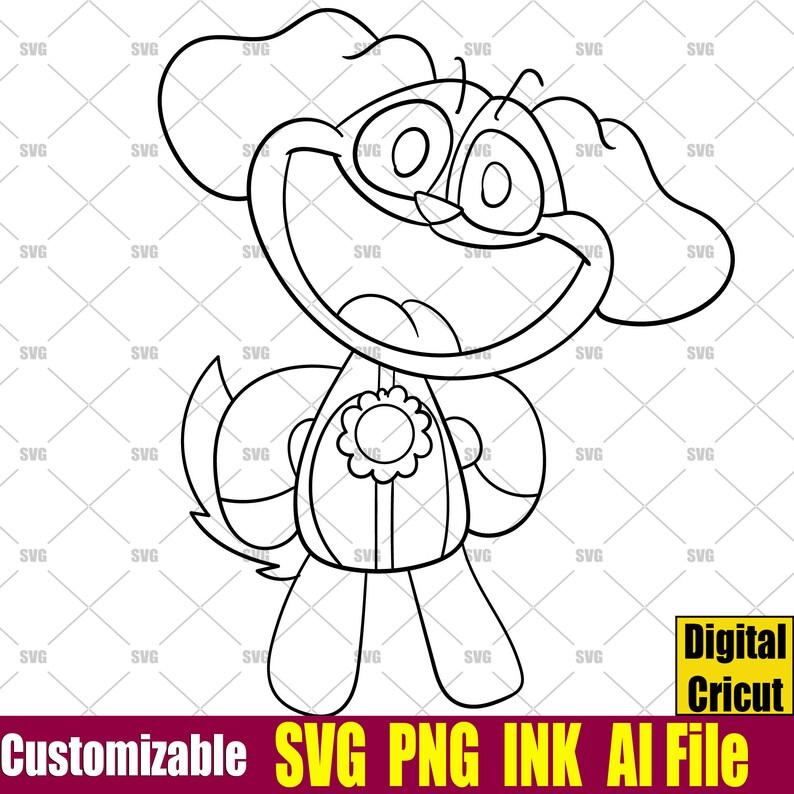 Humanized Pickypiggy SVG Humanized Hoppy Hopscoth Coloring Pages ...