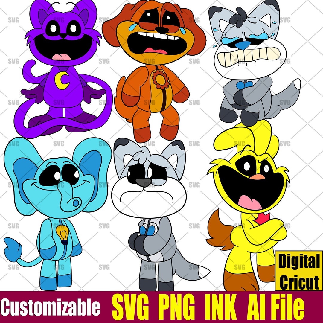 Frowny Fox Smiling Critters SVG, Dogday, Bubbaphant, Catnap, Humanized ...