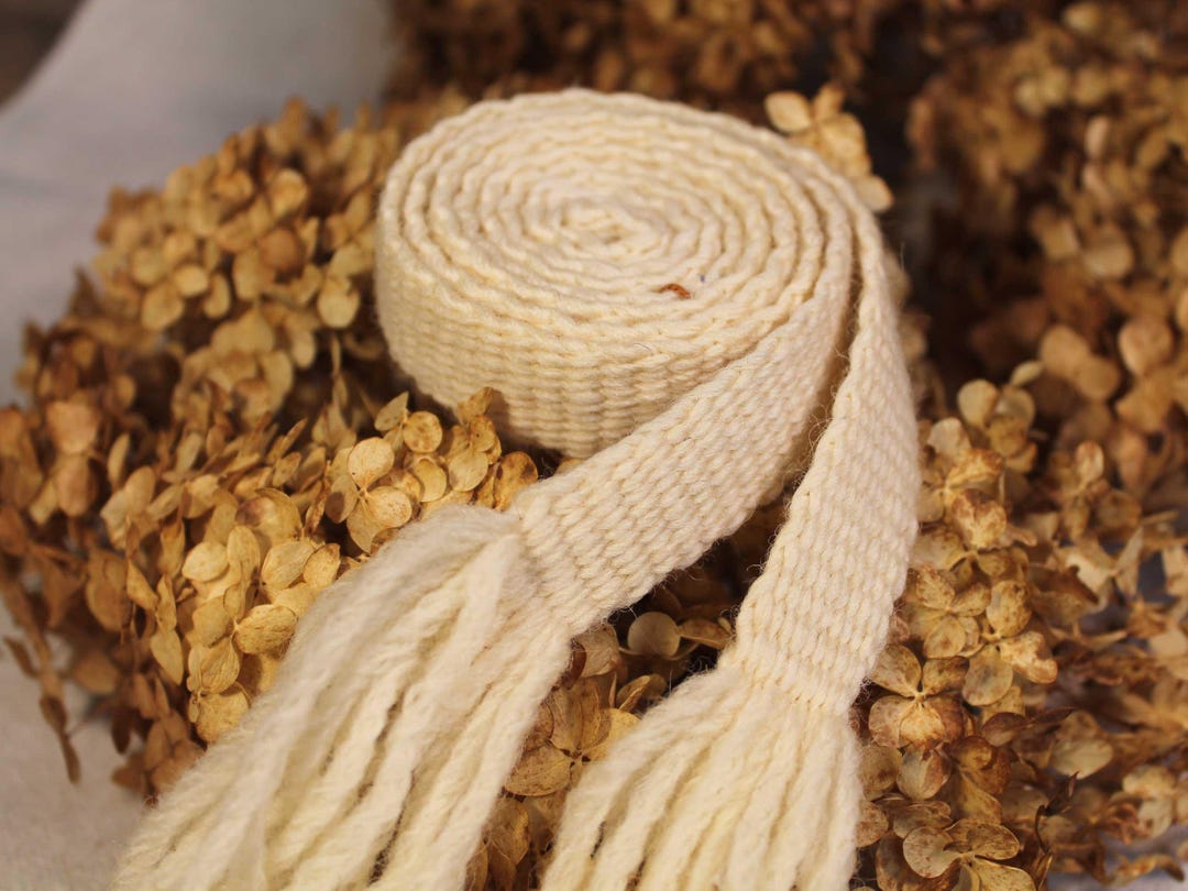 White - Simple Handwoven Belt - Merino Wool. Tabby Weaving on Rigid ...
