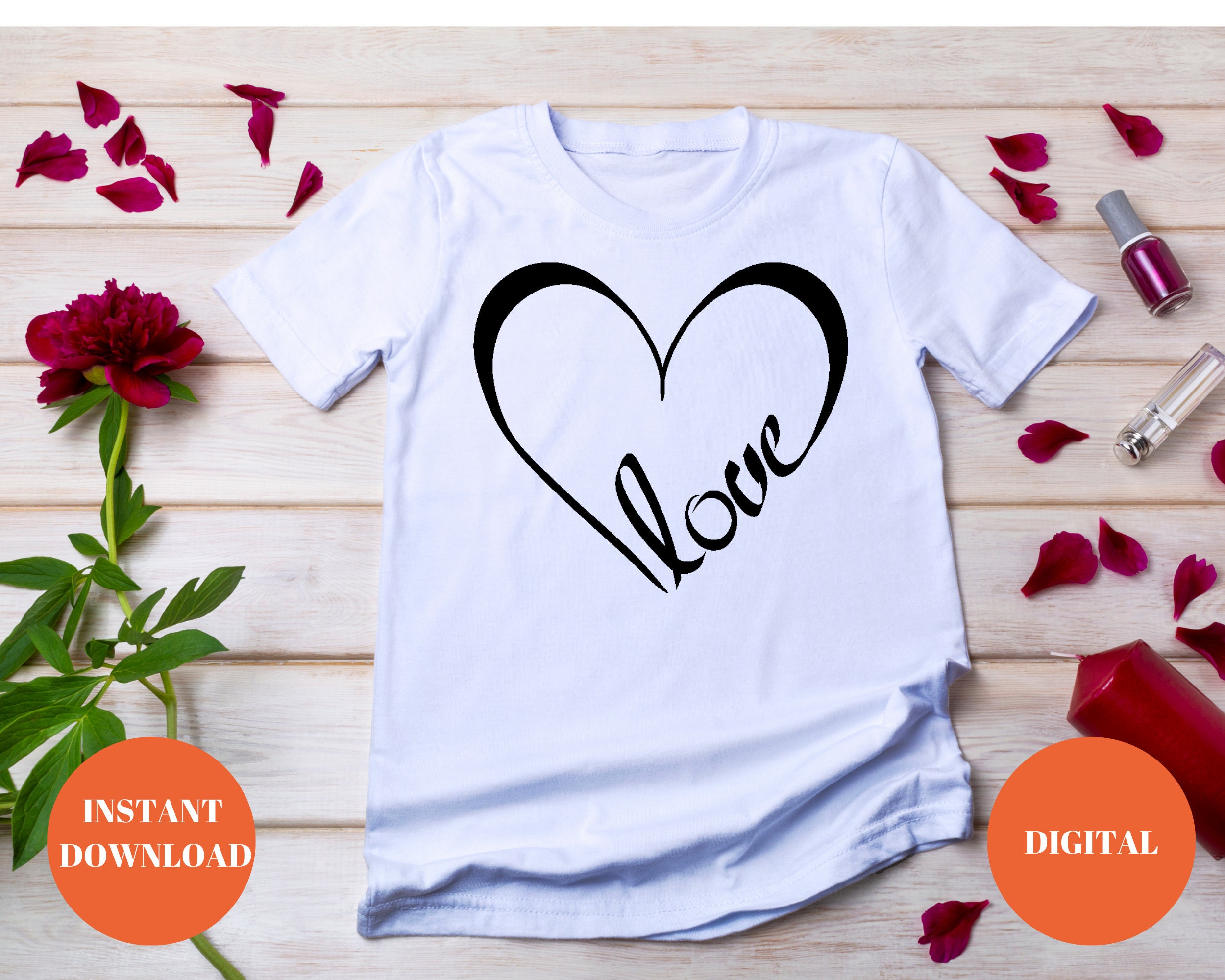 Heart Love Svg, Open Heart Svg, Vector Design, Digital Download, Love ...