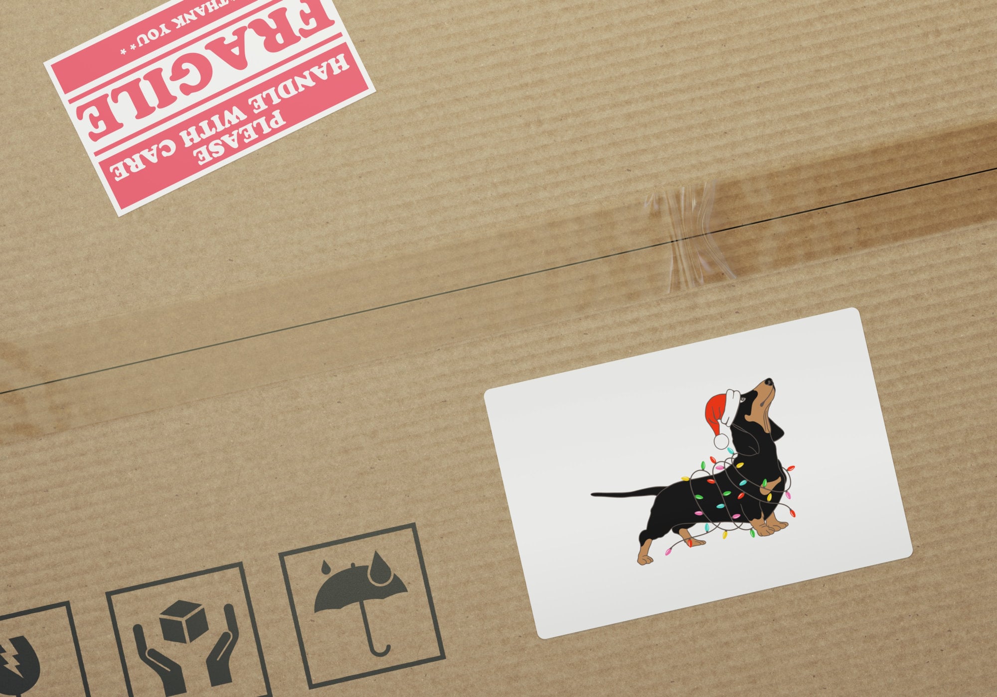 Dachshund Dog Christmas Printable Sticker SVGJPGPNG - Etsy