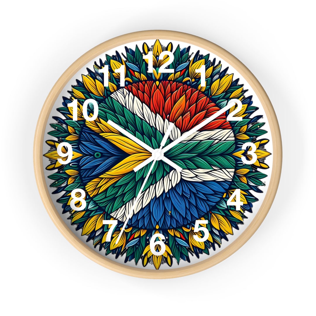 South African Flag Wall Clock - Etsy