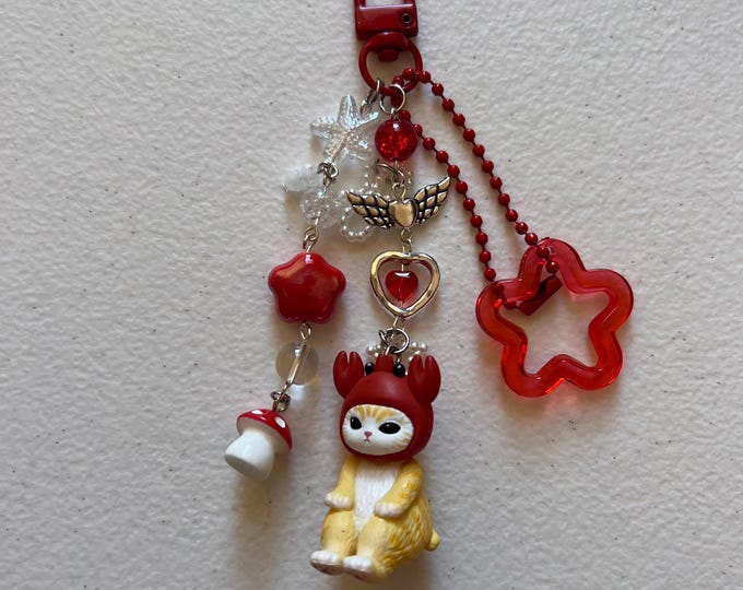 Mofusand Fruit Keychains/ Cute Beaded Keychains - Etsy