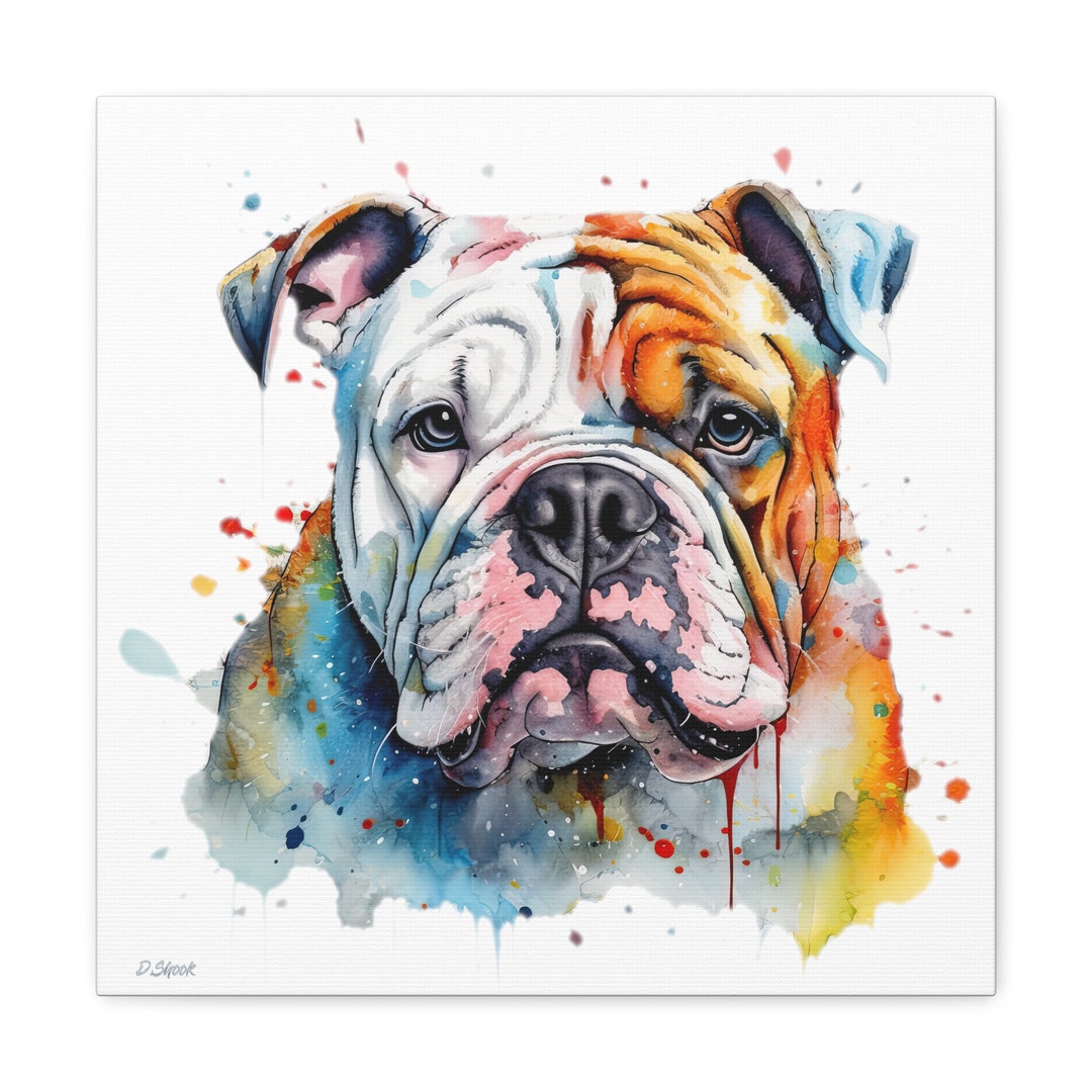 Bulldog 3 Canvas Gallery Wraps - Etsy