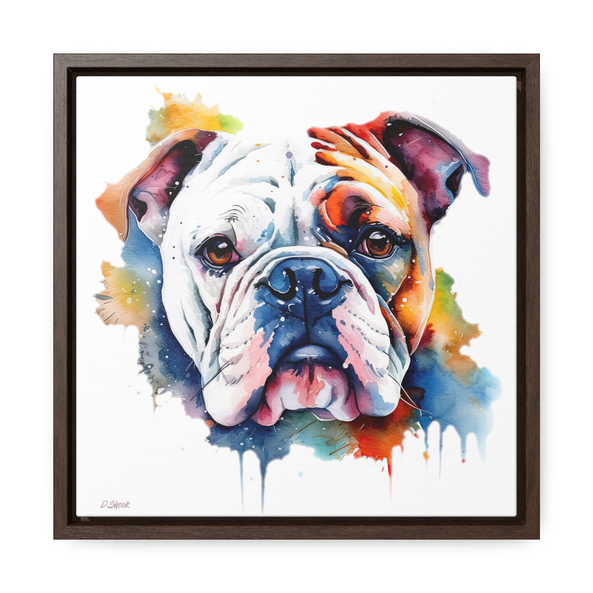 Bulldog 4 Gallery Canvas Wraps, Square Frame - Etsy