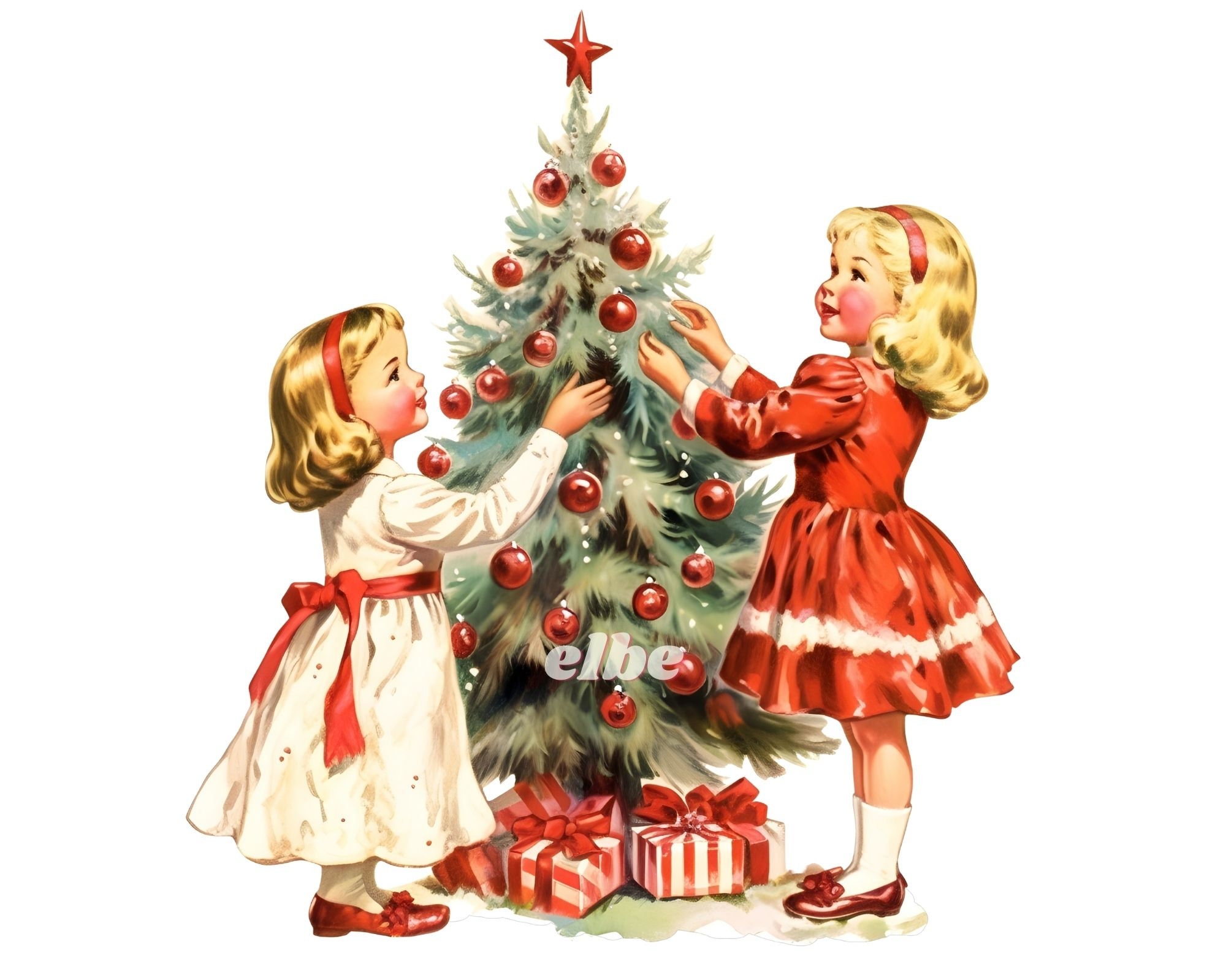 Victorian Christmas Clipart PNG, Victorian Clipart, Christmas Tree ...