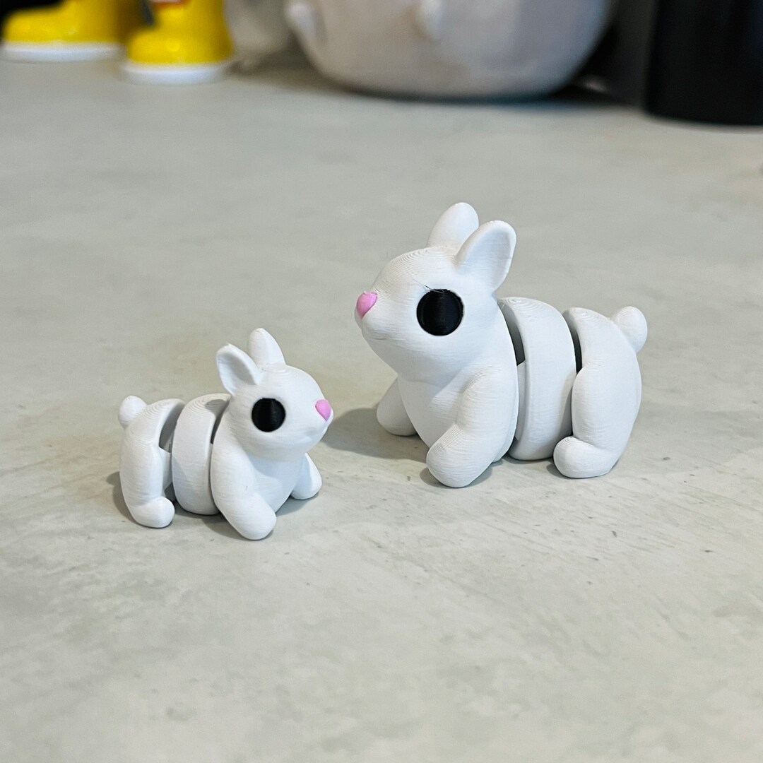 3D Printed Mini Bunny Rabbit Multiply Sizes Available Assorted Sensory ...