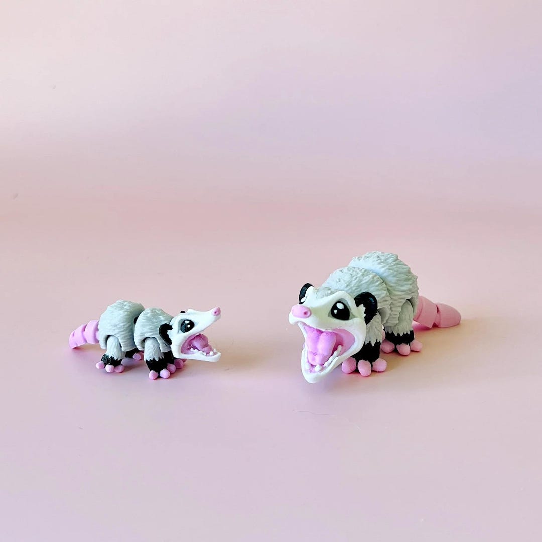Mini Opossum | 3D Printed Articulated Fidget Toy | Flexible Sensory Pet ...