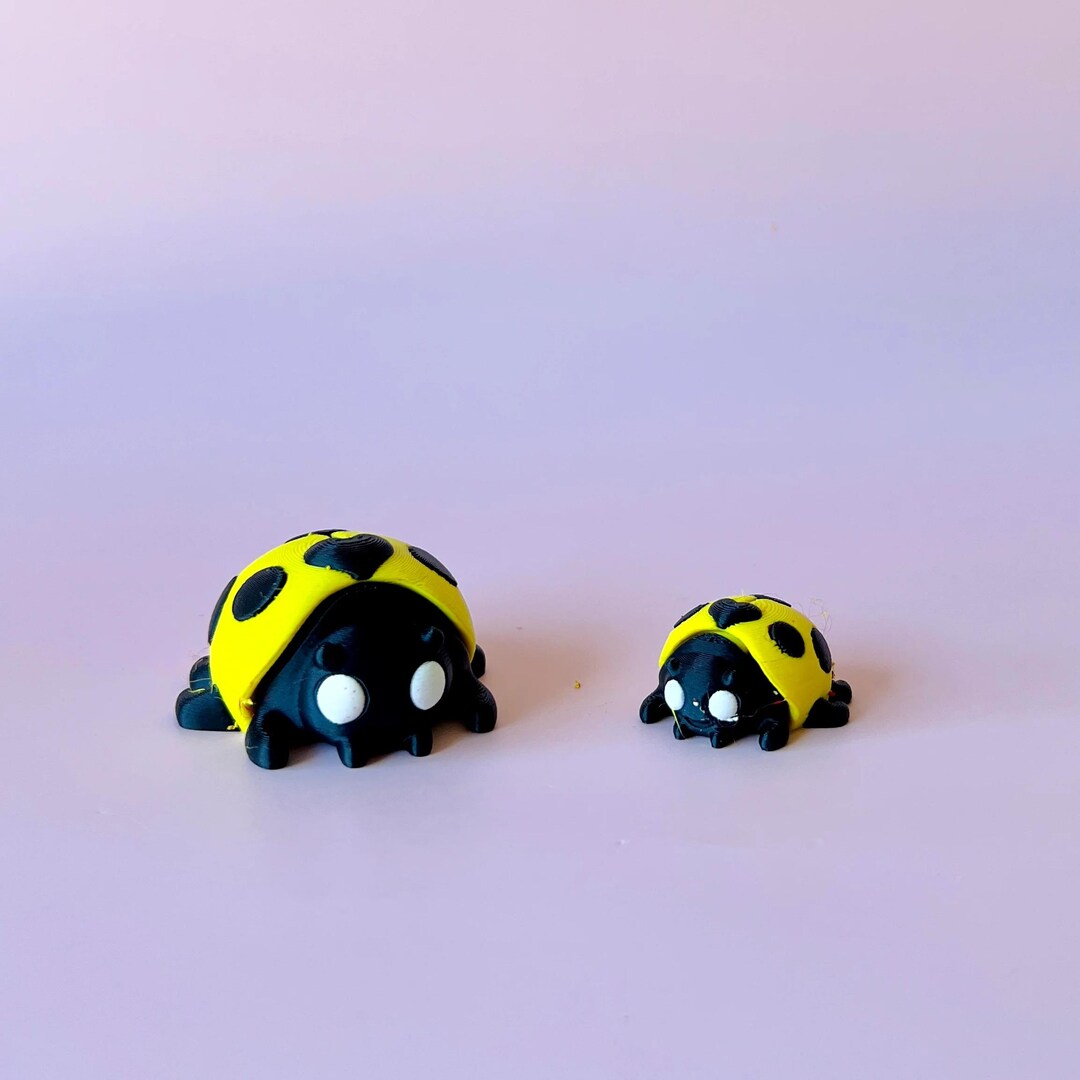 Mini Yellow Ladybug | 3D Printed Articulated Fidget Toy | Flexible ...