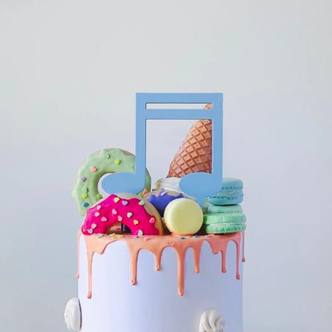 Music Note Cake Topper Custom Colour Party Decorations Celebration ...