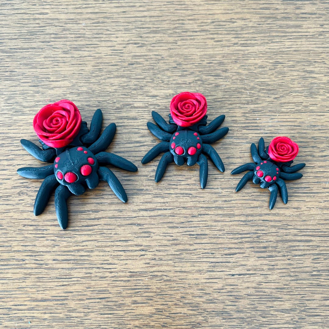 Mini Red Rose Spider Multiply Sizes Available Sensory Pets Flexible ...