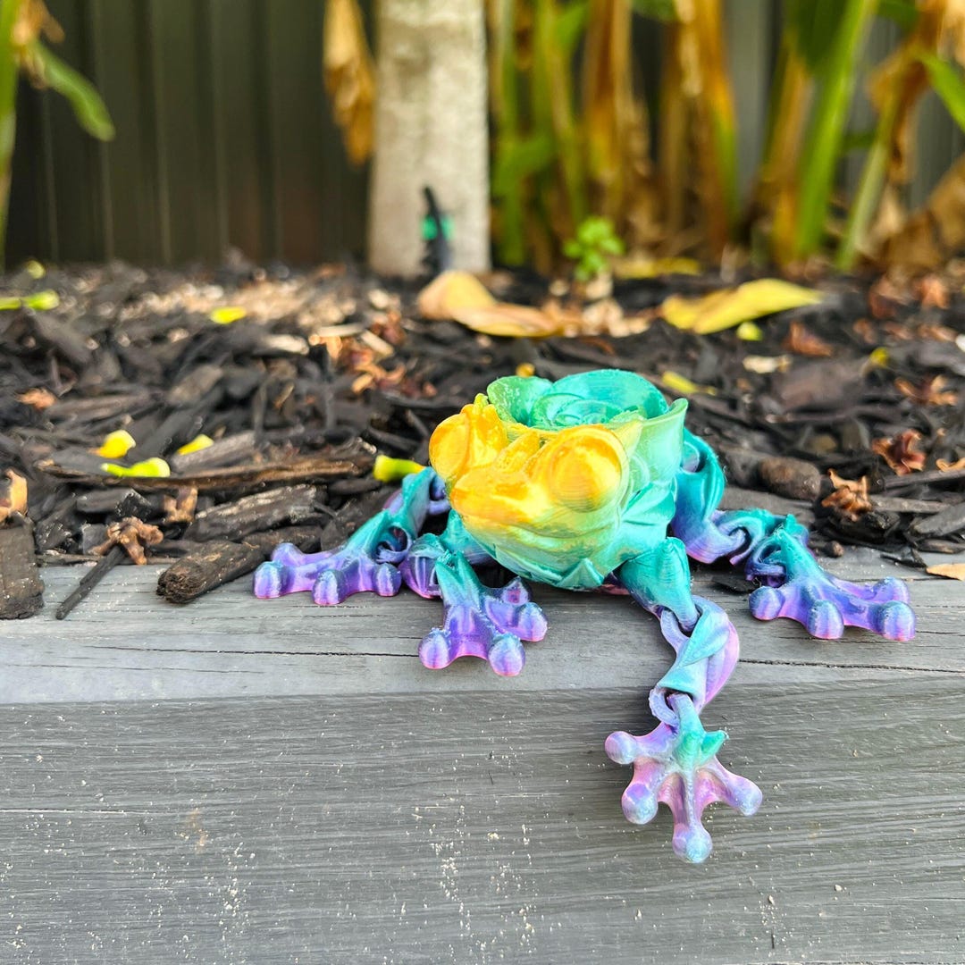Rose Frog Articulated Figurine Custom Colours Fidget Articulated ...