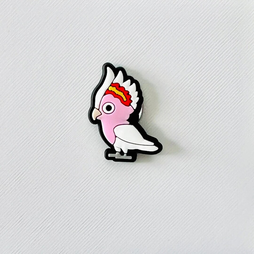 Pink Cockatoo Shoe Charm | Croc Charms for Clogs | Jibbitz | Galah Bird ...