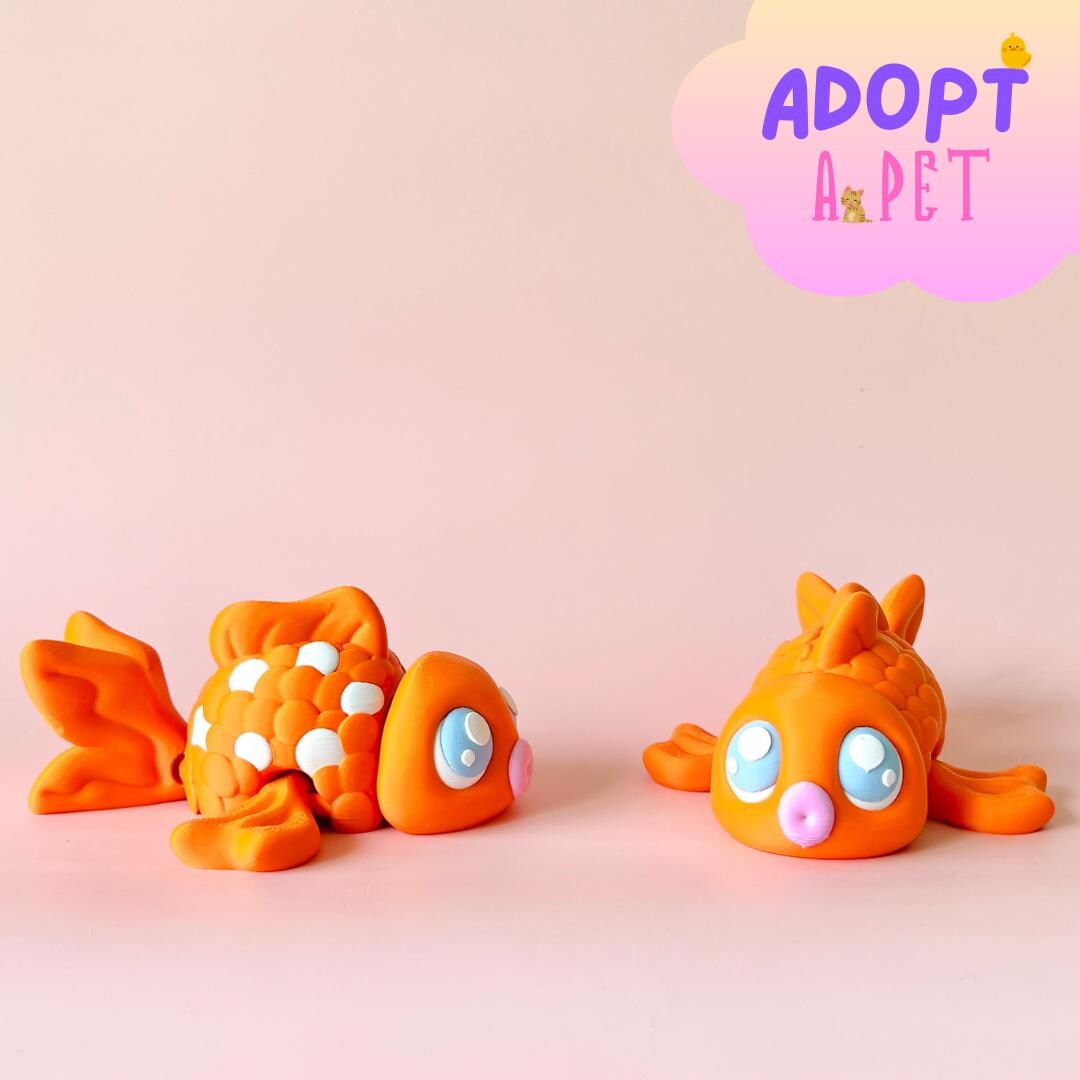 Goldfish Figurine | Adopt A Pet | 3D Printed With Adoption Certificate ...