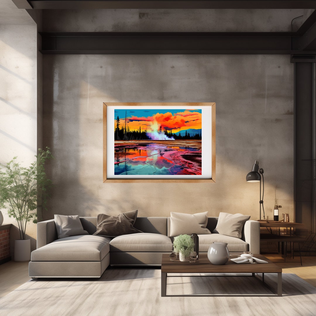 Yellowstone National Park Skyline Technicolor High Resolution File - Etsy
