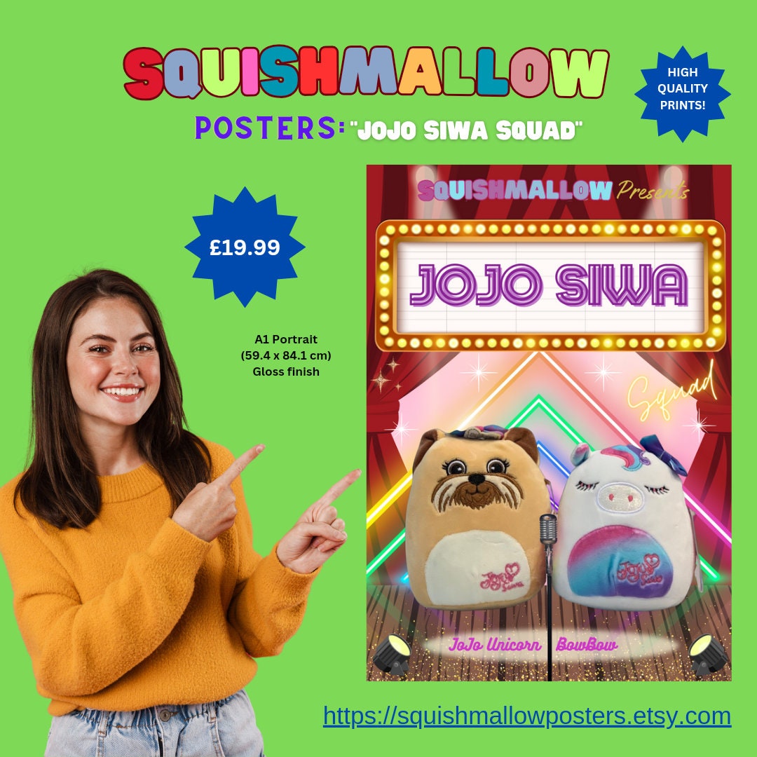Squishmallow Exclusive Jojo Siwa Squad Elegant Beautiful A1 - Etsy