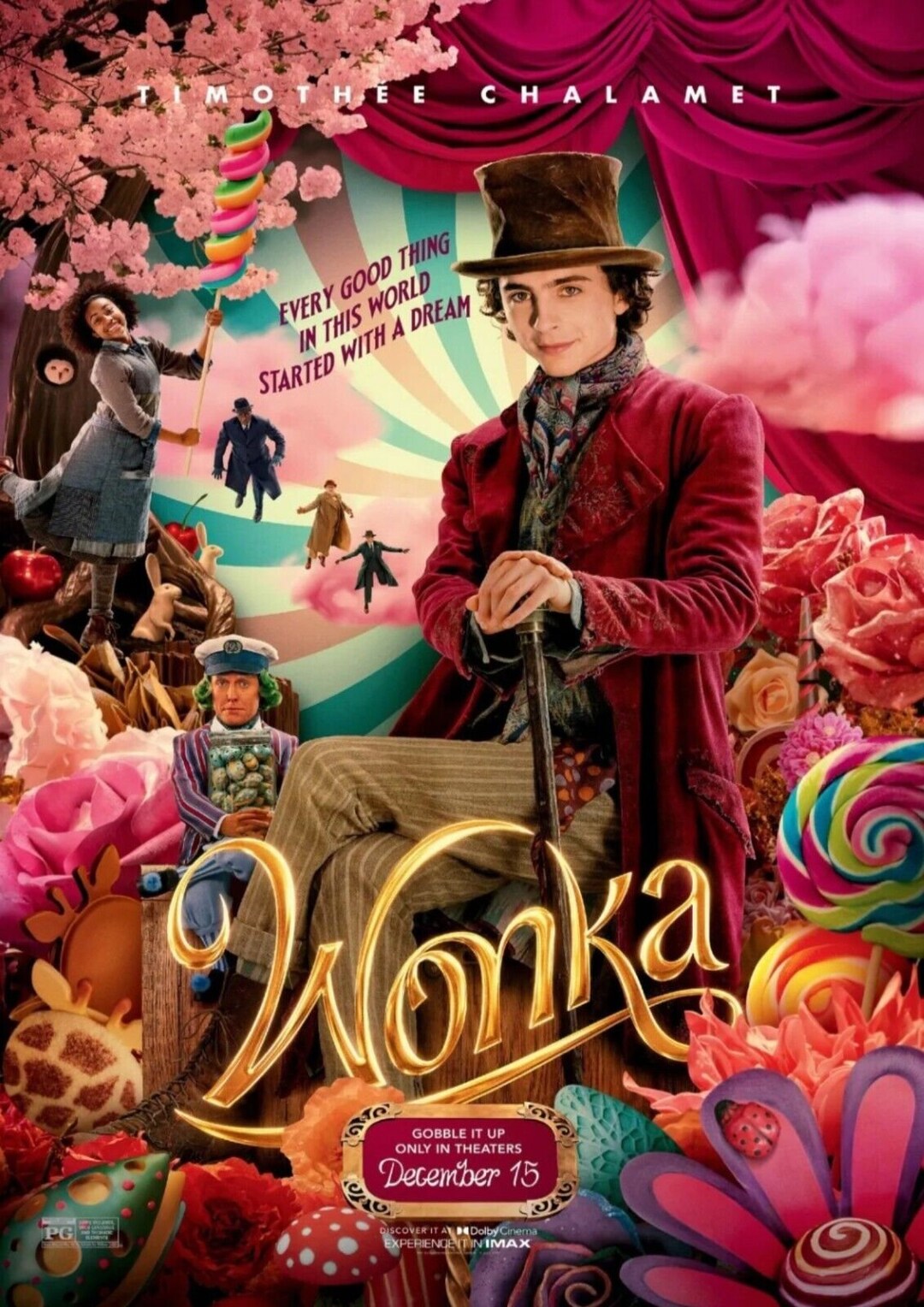 Willy Wonka Film Movie Timothy Chamalet Large A1 Poster Prints - Etsy