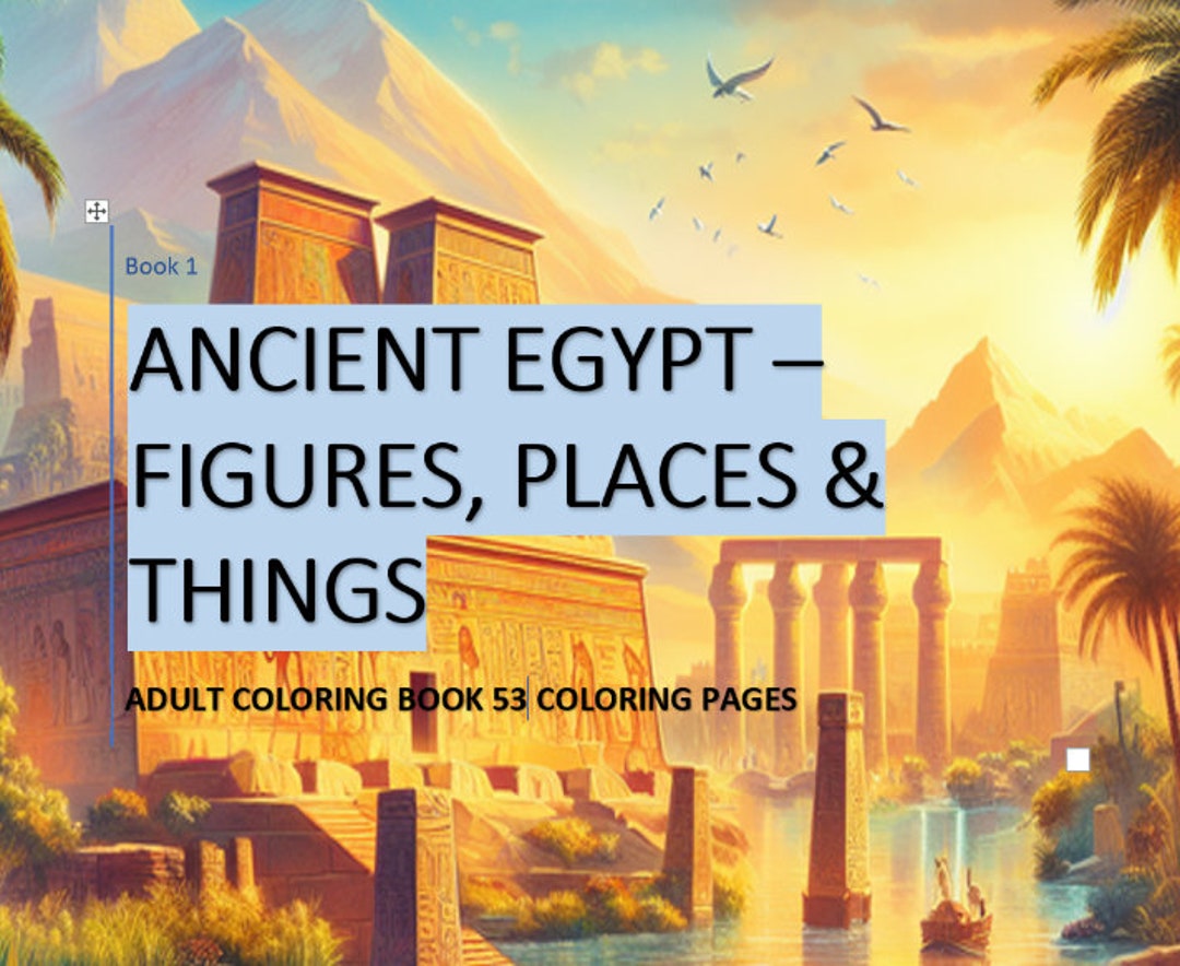 Ancient Egypt Adult Coloring Book, Highly Detailed, 53 Pages, Digital ...