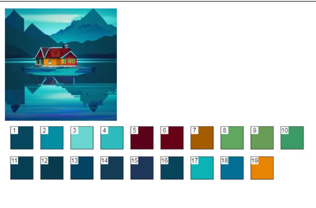 Color by Number Cottages by the Sea Dec '23. 10 Coloring Pages - Etsy