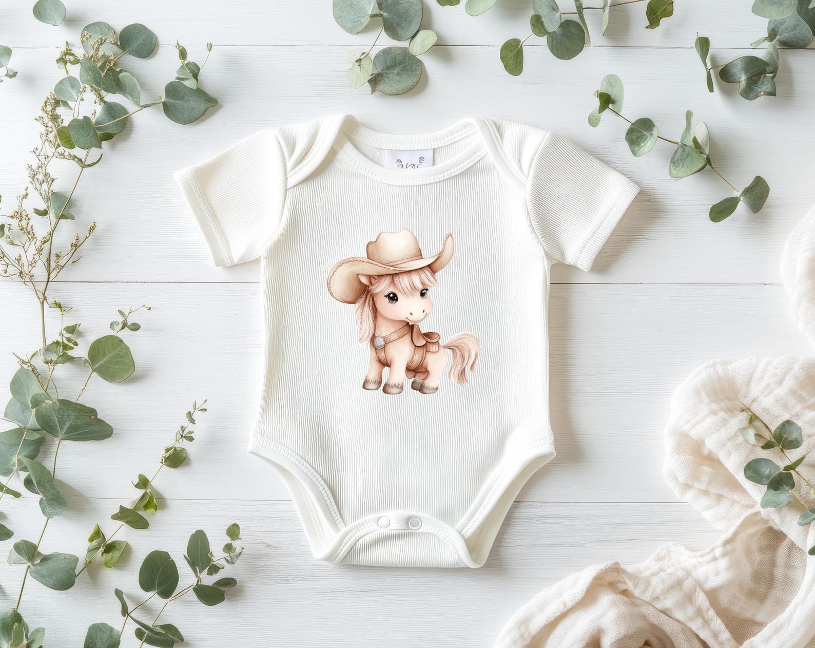 Paquete de imágenes prediseñadas de una adorable vaquera en acuarela ...