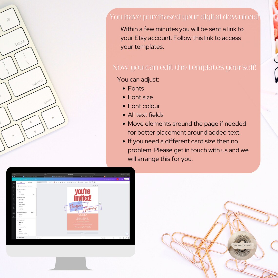 Greenery Wedding Bundle Template, Party Stationary Bundle, Printable ...