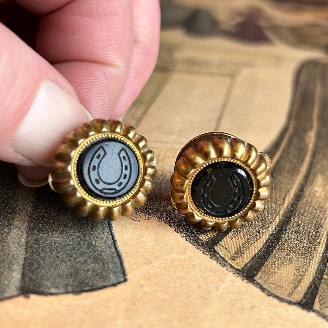 Antique Victorian Bachelor Buttons With Horseshoe Centre Wests ...