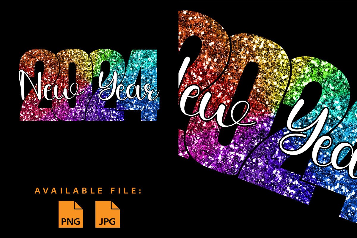 Hello New Year 2024 Png Sublimation Design, Happy New Year Png Sublimation Design, New Year Eve ...