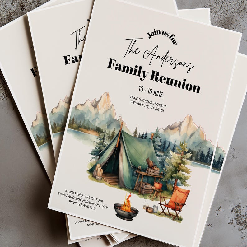 Family Reunion Invitation | Customizable Invitation Template for Family ...