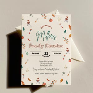 Family Reunion Invitation | Family Reunion BBQ Flyer | Customizable ...