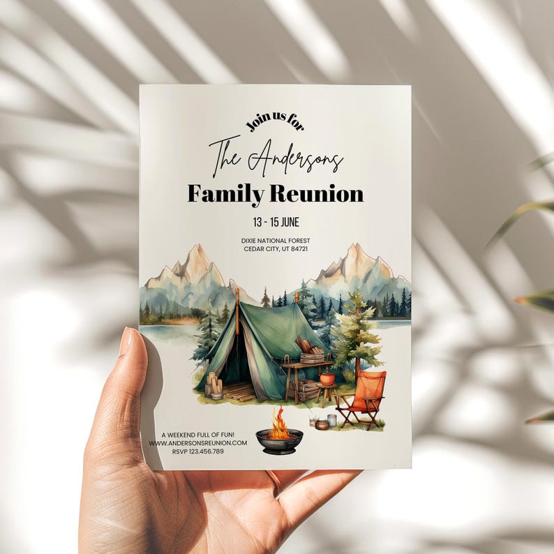 Family Reunion Invitation | Customizable Invitation Template for Family ...