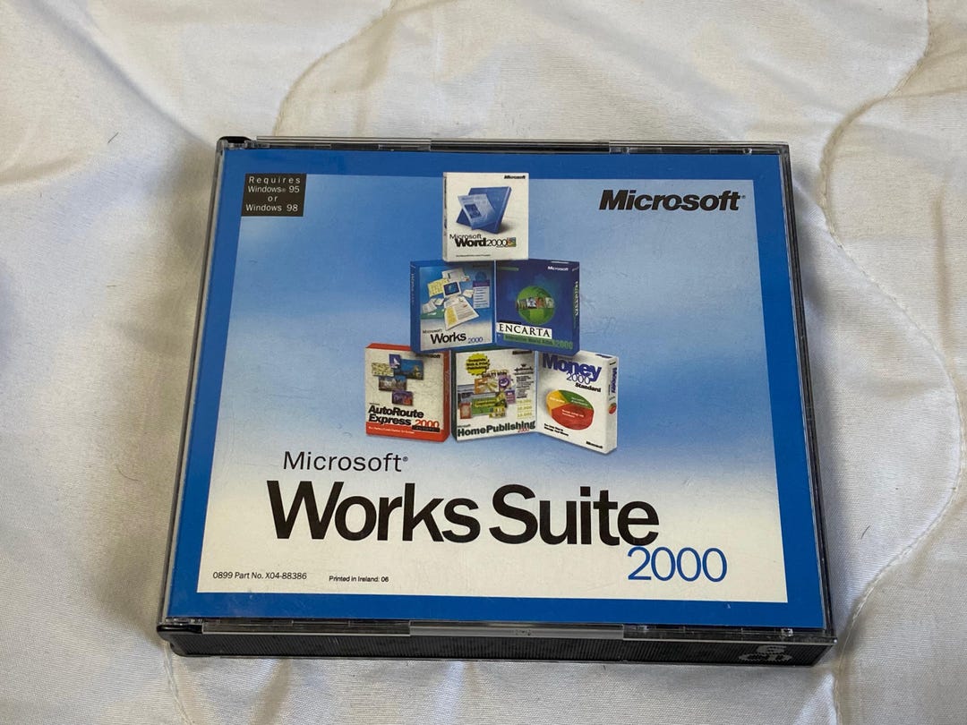 Vintage Genuine Microsoft Works Suite 2000 - 6x CD + Serial - Etsy