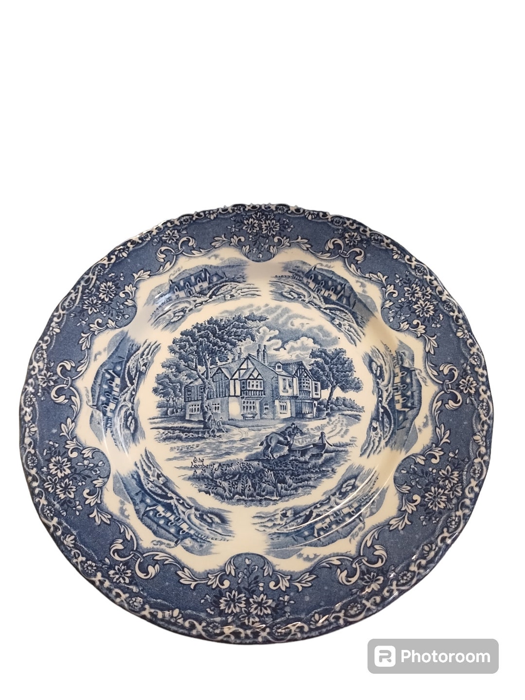 Vintage Rustic Farmhouse Blue Collectible Plate Gift Giving Bridal ...