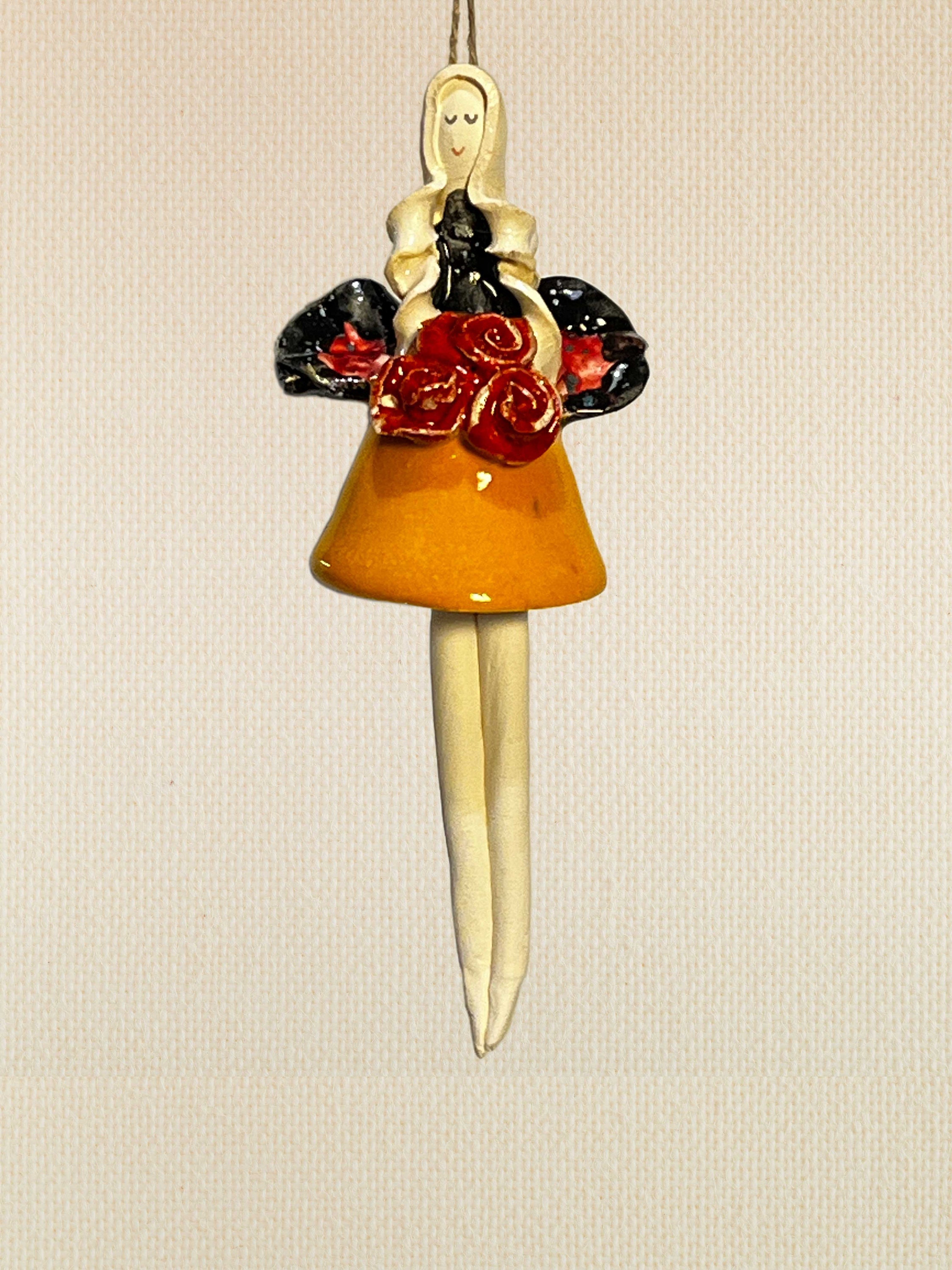 Ceramic Figure, Ceramic Angel, Ceramic Bell, Handmade, Gift, Christmas ...