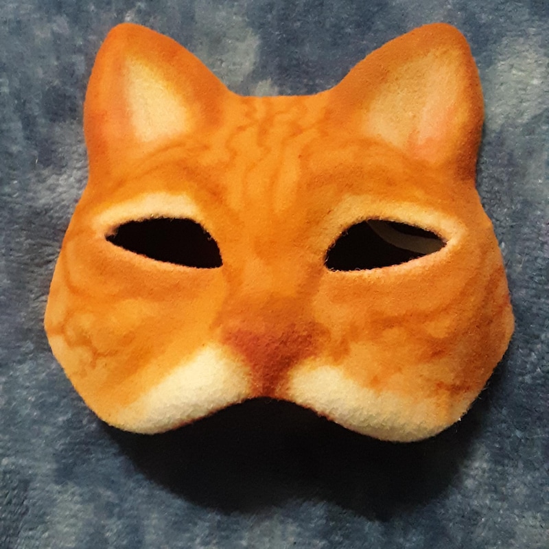 Therian Orange Tabby Cat Mask - Etsy