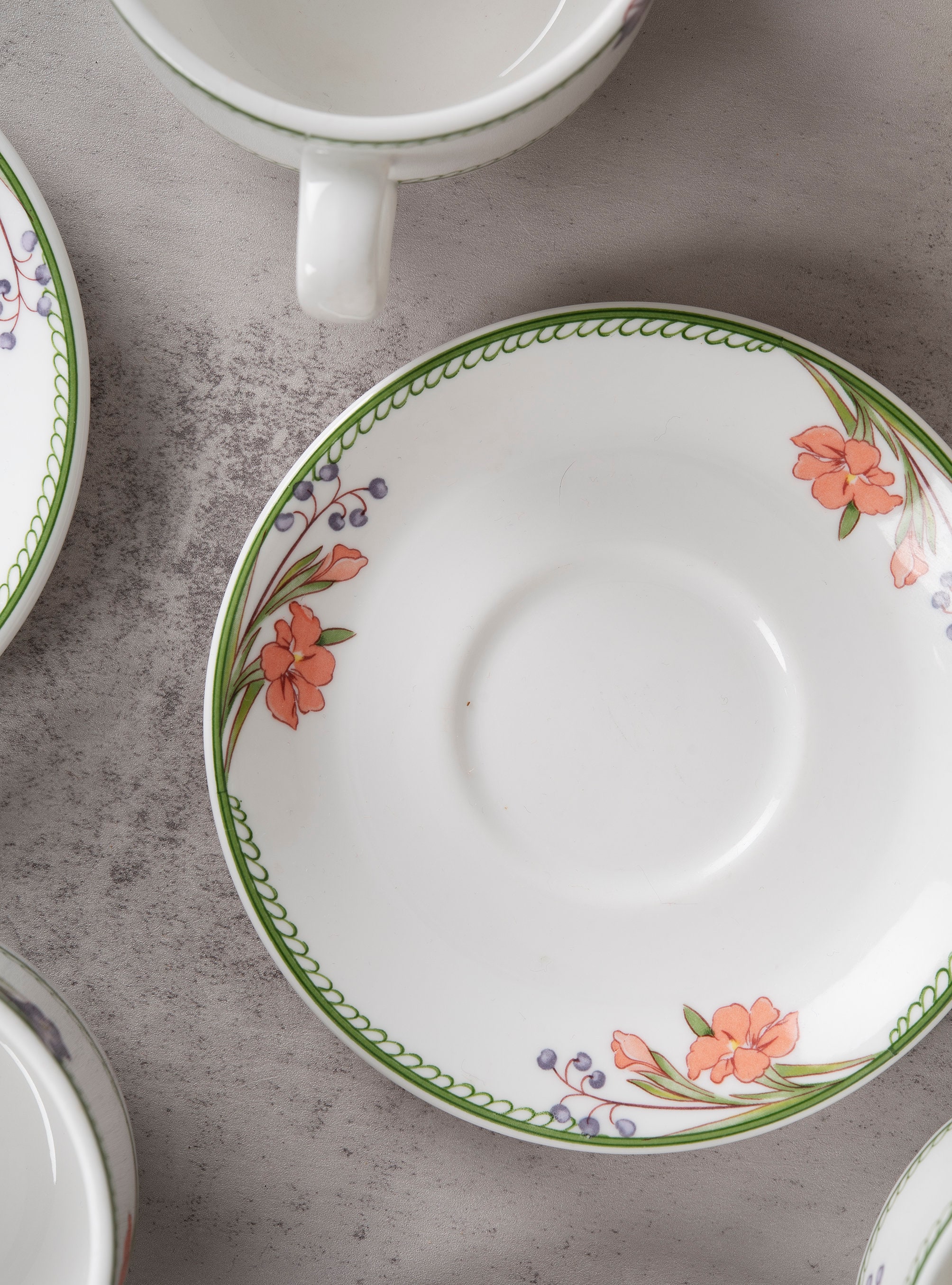 DUDSON Fine Bone China Cups, With Saucer, Set of 5 - Etsy